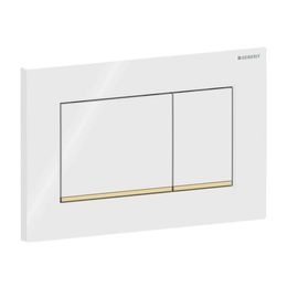 Geberit Sigma 20 Square Bet&auml;tigungsplatte 115883KK1 wei&szlig; / vergoldet