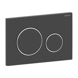 Geberit Sigma 20 Round Bet&auml;tigungsplatte 115882141 Platte und Tasten schwarz matt lackiert