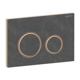 Geberit Sigma 50 Round Bet&auml;tigungsplatte 115650JM1 Platte/Taste Mustang schiefer, Ring rotgold, f&uuml;r 2-Megen-Sp&uuml;lung