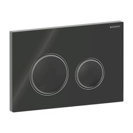 Geberit Sigma 50 Round Bet&auml;tigungsplatte 115651SJ1 Platte/Taste schwarz, Ring schwarzchrom, f&uuml;r 2-Megen-Sp&uuml;lung