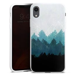DeinDesign iPhone Xr Handy Silikon H&uuml;lle Case wei&szlig; Handyh&uuml;lle Tree Forrest Abstract Silikon Case