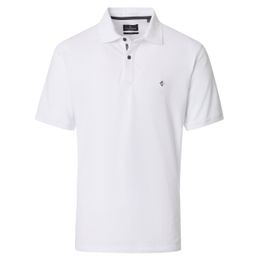 Poloshirt Casamoda "Casamoda Polo-Shirt uni", Damen, Gr. L, wei&szlig;, 95% Baumwolle, 5% Elasthan, Shirts