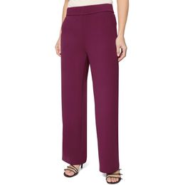 Stoffhose Zero "Damen mit elastischem Bund 28 Inch", Damen, Gr. 40, Normalgr&ouml;&szlig;en, magenta lila, Twill, Obermaterial: 96% Polyester, 4% Elasthan, unifarben, figurbetont lang, Hosen Stoffhose, Plain/ohne Details