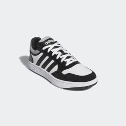 Sneaker adidas Sportswear "HOOPS 3.0", Herren, Gr. 44, schwarz-wei&szlig; (cloud wei&szlig;, core schwarz, grau two), Leder, Synthetik, Textil, Schuhe Sneaker