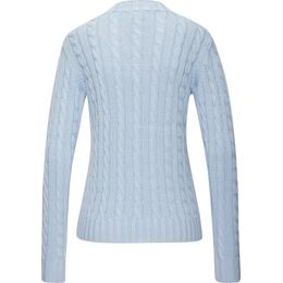 Lascana Damen V-Ausschnitt-Pullover, Natur, Gr. 44/46, Rundhals Pullover, Material: Baumwolle