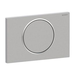 Geberit Bet&auml;tigungsplatte Sigma 10 Round 115758SN5 Platte/Taste Edelstahl geb&uuml;rstet, poliert, Edelstahl, f&uuml;r Sp&uuml;l-Stopp-Sp&uuml;lung