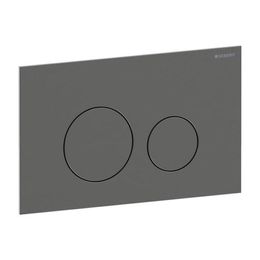 Geberit Sigma 40 Round Bet&auml;tigungsplatte 115628QD1 Round, schwarzchrom / geb&uuml;rstet, easy-to-clean-beschichtet, f&uuml;r 2-Mengen-Sp&uuml;lung, Round
