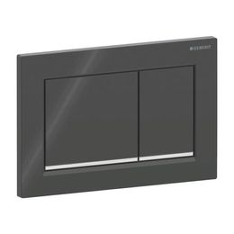 Geberit Bet&auml;tigungsplatte Omega 20 Square 115080KM1 Platte/Taste schwarz, Streifen hochglanz-vc, f&uuml;r 2-Mengen-Sp&uuml;lung