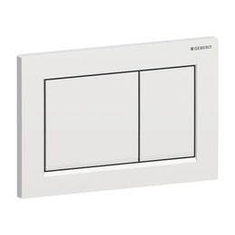 Geberit Bet&auml;tigungsplatte Omega 20 Square 115080JQ1 Platte/Taste mattchrom, Streifen hochglanz-vc, f&uuml;r 2-Mengen-Sp&uuml;lung