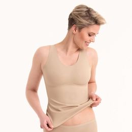 Shapinghemd ANITA SINCE 1886 "Essential", Damen, Gr. M, N-Gr, beige (desert), Obermaterial: 50% Elasthan, 50% Polyamid, Rundhals, Unterhemden, nahtlose Verarbeitung, herausnehmbare Schale, figurformend, bequem