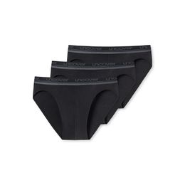 Rioslip uncover by Schiesser "Uncover Cotton", Herren, Gr. L, schwarz (000, schwarz), Single Jersey, Obermaterial: 95% Baumwolle, 5% Elasthan, k&ouml;rpernah, Unterhosen, elastisch, sportlicher-Look, ohne Eingriff, Logo-Bund