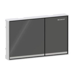 Geberit Bet&auml;tigungsplatte Omega 60 Square 115081JK1 Taste lava, Rahmen hochglanz-verchromt, fl&auml;chenb&uuml;ndig, f&uuml;r 2-Mengen-Sp&uuml;lung