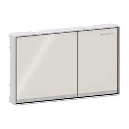 Geberit Bet&auml;tigungsplatte Omega 60 Square 115081JL1 Taste sand grau, Rahmen hochglanz-verchromt, fl&auml;chenb&uuml;ndig, f&uuml;r 2-Mengen-Sp&uuml;lung