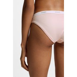 Slip HUGO UNDERWEAR, Damen, Gr. XL, rosa, Jersey, Obermaterial: 93% Baumwolle, 7% Elasthan, unifarben, k&ouml;rpernah, Unterhosen Slip, Logobund