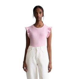 Marc O'Polo T-Shirt MARC O'POLO DENIM "aus Bio-Baumwoll-Mix", Damen, Gr. M, light pink, Obermaterial: 96% Baumwolle, 4% Elasthan, unifarben, regular fit, Rundhals, Babylock, Shirts T-Shirt