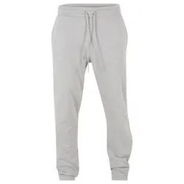 Jogginghose Urban Classics "Urban Classics Herren Button Down Sweatpants", Herren, Gr. 4XL, US-Gr&ouml;&szlig;en, lightasphalt, 80% Baumwolle, 20% Polyester, unifarben, normal, Hosen Jogginghose