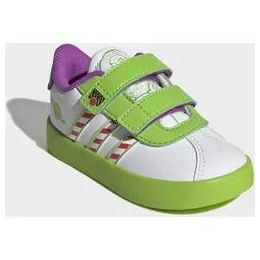 Sneaker Adidas SPORTSWEAR "Adidas PIXAR TOY STORY VL COURT 3.0 F&Uuml;R BABYS UND KLEINKINDER", M&auml;dchen, Gr. 25, cloud wei&szlig;, ftwr wei&szlig;, semi solar gr&uuml;n, Synthetik, Textil, Schuhe Sneaker, f&uuml;r Kinder