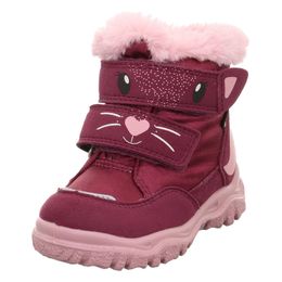 Winterboots Superfit "HUSKY WMS: Mittel", M&auml;dchen, Gr. 30, dunkelrot, rosa, Polyester, Textil, Schuhe Winterboots, Snowboots mit wasserdichtem GORE TEX, Gr&ouml;&szlig;enschablone zum Download