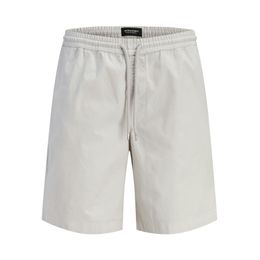 Jack & Jones Shorts JACK & JONES "JPSTJAIDEN CARTER WASH DOB SHORTS REG SN", Herren, Gr. XS, N-Gr, jet stream, Web, Obermaterial: 98% Baumwolle, 2% Elasthan, unifarben, relaxed fit knielang, Hosen Shorts