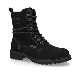 Stiefelette Dockers by Gerli, Damen, Gr. 38, schwarz, Velourslederimitat, Schuhe Stiefelette, Schn&uuml;rboots mit modischer Schn&uuml;rung