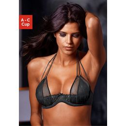 B&uuml;stenhebe Petite Fleur Gold, Damen, Gr. 70, Cup C, schwarz, Spitze, Obermaterial: 50% Polyamid, 46% Polyester, 4% Elasthan, BHs B&uuml;stenhebe, mit B&uuml;gel und feinen Nackentr&auml;gern, sexy Dessous