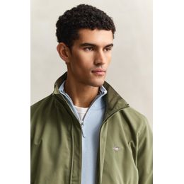 Blouson Gant "LIGHTWEIGHT HAMPSHIRE", Damen, Gr. XXL, dry herb gr&uuml;n, Web, Obermaterial: 83% Polyester, 17% Baumwolle, unifarben, regular fit normal, Rundhals, eingesetzt Rippb&uuml;ndchen, Jacken Blouson, Regular fit mit Stehkragen