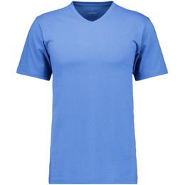 T-Shirt Ragman, Herren, Gr. XL, blau (royal blau, 736), Jersey, Baumwolle, regular fit, V-Ausschnitt, Shirts T-Shirt