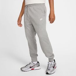 Sporthose Nike Sportswear "M NK CLUB FT JOGGER", Herren, Gr. XXL, N-Gr, dk grau heather, lt smoke grau, wei&szlig;, Sweatware, Obermaterial: 80% Baumwolle, 20% Polyester, meliert, Basic lang, Hosen Sporthose, mit Eingrifftaschen und Ges&auml;&szlig;tasche, mit Kordelverschluss