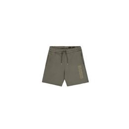 Shorts Alpha Industries "Alpha Puff Print Short", Herren, Gr. M, Normalgr&ouml;&szlig;en, gr&uuml;n (schwarz olive), Obermaterial: 80% Baumwolle, 20% Polyester, Hosen Shorts