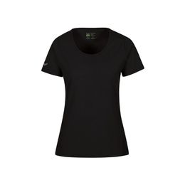 T-Shirt TRIGEMA "TRIGEMA Damen T Shirt aus Biobaumwolle", Damen, Gr. L, schwarz (schwarz, c2c), Single Jersey, 100% Baumwolle (Bio-Baumwolle kbA), Basic, lang, ohne Ausschnitt, Shirts T-Shirt