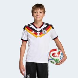 Fu&szlig;balltrikot adidas Performance "DEUTSCHLAND 26 KIDS HEIMTRIKOT", Kinder, Gr. 164, wei&szlig;, Obermaterial: 100% Polyester, Rundhals, Trikots Fu&szlig;balltrikot, DFB Trikot f&uuml;r Kinder Deutschland 2026