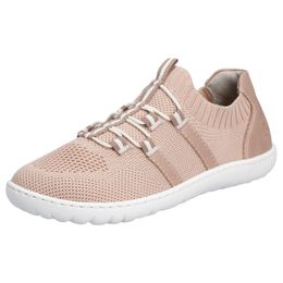 Slip-On Sneaker Rieker "Barfu&szlig;schuh", Damen, Gr. 37, rosa (ros&eacute;), Lederimitat, Textil, Schuhe Slip-On Sneaker, Slipper, Freizeitschuh, Halbschuh mit elastischem Strickschaft
