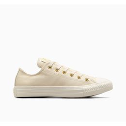 Sneaker Converse "CHUCK TAYLOR ALL STAR GOLD", Damen, Gr. 36, egret, egret, gold, Leder, Schuhe Sneaker