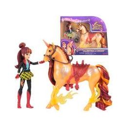 Spin Master Unicorn Academy - Valentina und Einhorn Cinder, Spielfigur mit echter M&auml;hne und Schweif sowie B&uuml;rste