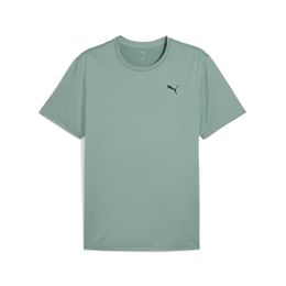 Trainingsshirt Puma "M TAD ESSENTIALS SOLID CAT TEE (LC SMALL CAT)", Herren, Gr. S, gr&uuml;n (gr&uuml;n moon), Jersey, Obermaterial: 100% Polyester, regular fit normal, Rundhals, Shirts Trainingsshirt, ergonomischer Schnitt, atmungsaktiv, schnell trocknend