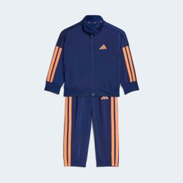 Trainingsanzug adidas Sportswear "I 3S TR TS 205", Jungen, Gr. 92, dunkelblau, dusky orange, Obermaterial: 100% Polyester, Sportanz&uuml;ge Trainingsanzug