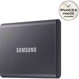 Samsung SSD-Festplatte "T7", grau, 1 TB, Schreibgeschwindigkeitmaximal 1000 MB/s Lesegeschwindigkeitmaximal 1050 MB/s, Festplatten, SSD-Festplatte