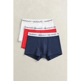 Trunk Gant "3-PACK", Damen, Gr. L, 3 Stk., multicolor, Webqualit&auml;t, Obermaterial: 95% Baumwolle, 5% Elasthan, unifarben, k&ouml;rpernah, Unterhosen Trunk, Regular fit mit elastischem Bund