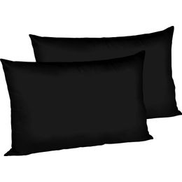 Kissenbez&uuml;ge Fleuresse "Colours", schwarz, B:40cm L:60cm, Interlock-Jersey, Obermaterial: 100% Baumwolle, Kissenbez&uuml;ge, edler, b&uuml;gelfreier Interlock-Jersey aus 100% Baumwolle