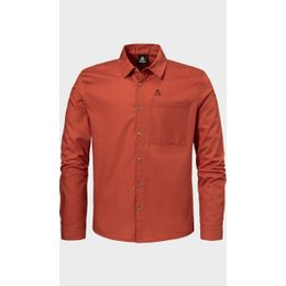 Sch&ouml;ffel Outdoorhemd SCH&Ouml;FFEL "Shirt Style Chanduy MEN", Herren, Gr. 56, Normalgr&ouml;&szlig;en, 5590, rot, Oberstoff: 80% Baumwolle, 20% Lyocell, V-Ausschnitt, Hemden Outdoorhemd