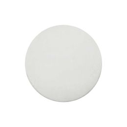 Teppich WECON HOME BASICS "Anna", wei&szlig; (beige wei&szlig;), H:25mm &Oslash;:100cm, Polyester, Teppiche, Teppich, Hochflorteppich, getuftet, modern, einfarbig, flauschig, Wohnzimmer