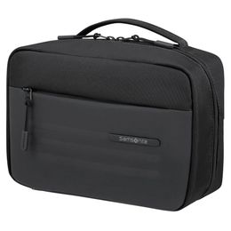 Kulturbeutel Samsonite "STACKD Toilet Kit, 17 cm", Gr. B/H/T: 24,3cm x 16,8cm x 9,5cm, schwarz, Polyester, Polyurethan, Taschen Kulturbeutel, Beautybox Schminketui Kosmetikbox Beauty-Bag zum Aufh&auml;ngen