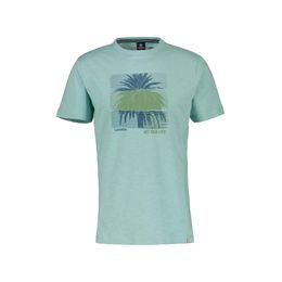 T-Shirt Lerros "Rundhals T-Shirt mit Fotoprint", Damen, Gr. S, blau (coastal sea blau), 100% Baumwolle, Rundhals, Shirts T-Shirt