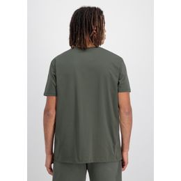 T-Shirt Alpha Industries "Patch T-Shirt LF", Herren, Gr. XXL, gr&uuml;n (schwarz olive), Obermaterial: 100% Baumwolle, Shirts T-Shirt
