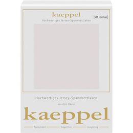 Spannbettlaken Kaeppel "Single Jersey Mako Elasthan", silber (silberfarben), L:200cm, Jersey-Elasthan, Obermaterial: 97% Baumwolle, 3% Elasthan, Bettlaken, Spannbettlaken, aus 97% Baumwolle und 3% Elasthan