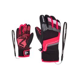 Skihandschuhe Ziener "LONZALO AS(R) Junior", Damen, Gr. 4, pink (uni), Materialmix, Handschuhe Skihandschuhe