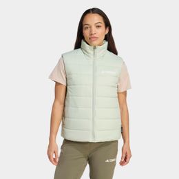Funktionsweste adidas terrex "MULTI ESSENTIALS CLIMAWARM GEF&Uuml;TTERTE", Damen, Gr. XS, halo gr&uuml;n, Obermaterial: 100% Polyamid, Westen Funktionsweste