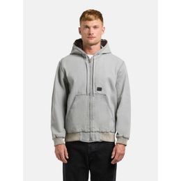 Outdoorjacke Khujo "Rhiis", Gr. L (52), hellgrau, Obermaterial: 100% Baumwolle, gerade h&uuml;ftbedeckend, hoch geschlossener Ausschnitt, Rippstrickb&uuml;ndchen, Jacken Outdoorjacke, Herren &Uuml;bergangsjacke im Denim-Look