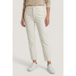 Mom-Jeans Calvin Klein Jeans "MOM JEAN", Damen, Gr. 28, L&auml;nge 32, chalk wei&szlig;, Web, Obermaterial: 98% Baumwolle, 2% Elasthan, unifarben, gerade, unten schmal normal, Jeans, Regular fit mit schmaler Beinform