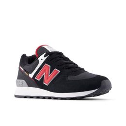 Sneaker New Balance "574", Herren, Gr. 37, schwarzer nb navy, Leder, Synthetik, Textil, Schuhe Sneaker